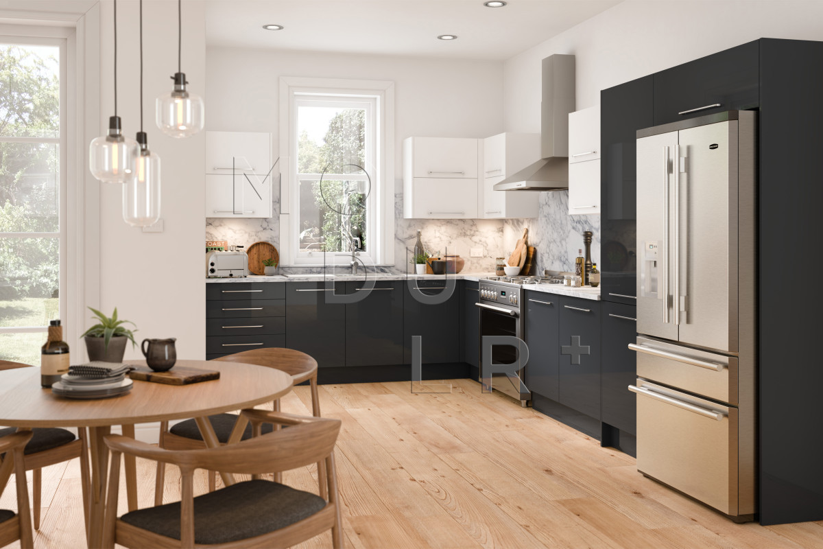 Anthracite L-Shape Kitchen | Modulr